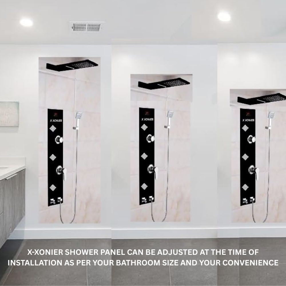 X-XONIER® Stainless Steel 304 Grade shower Panel 6 in 1 Tower System ...